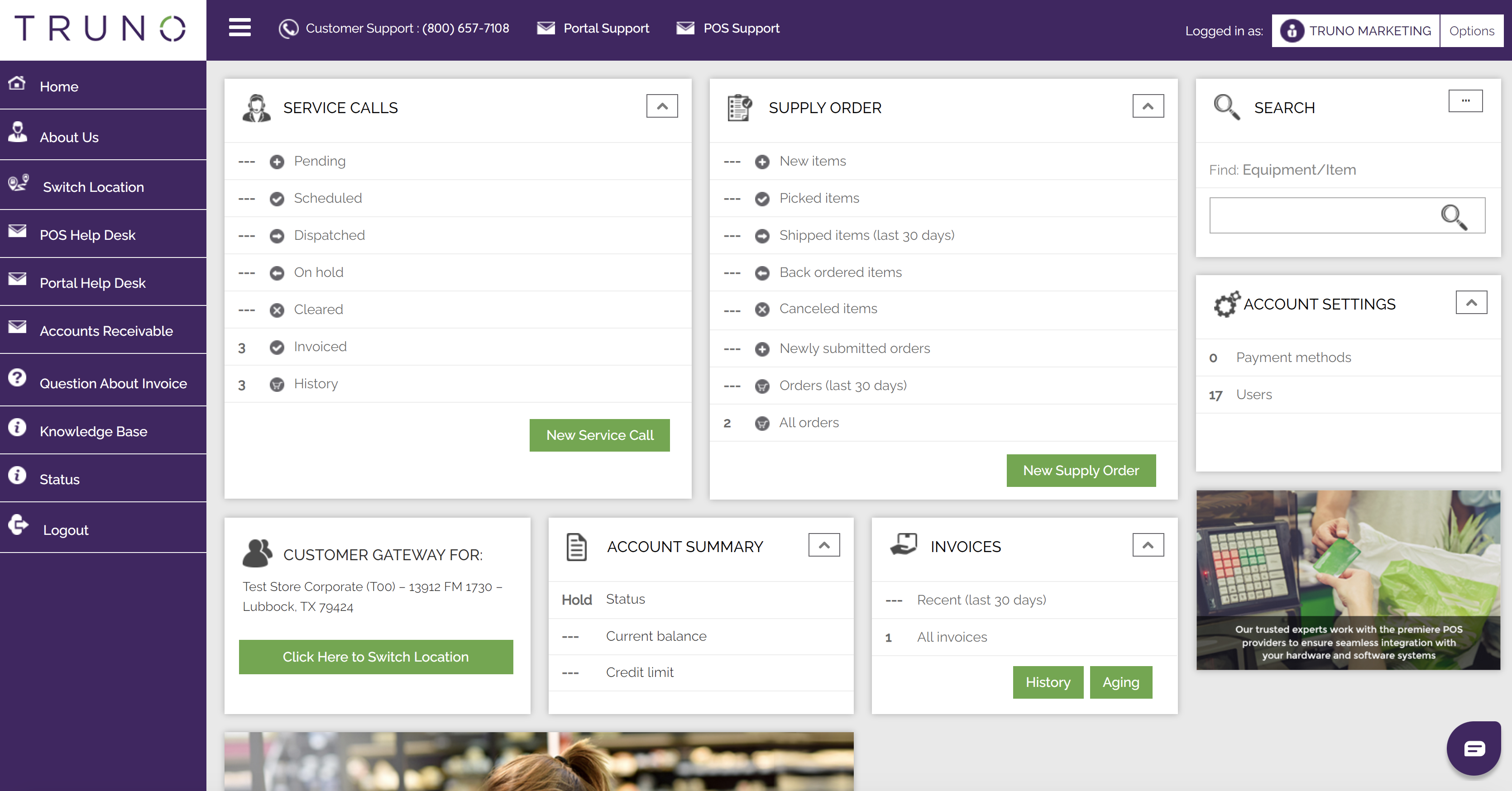 TRUNO Customer Portal Signup